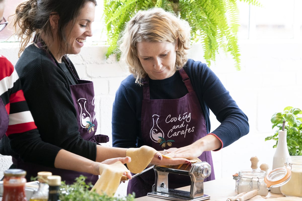 Master the art of pasta making with Cooking and Carafes workshop